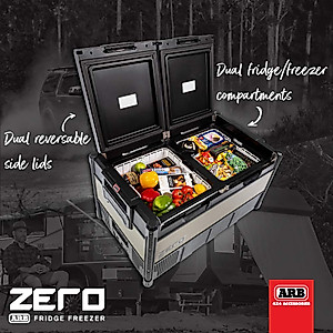 ARB 10802962 Smart Portable Refrigerator Freezer 101 Qts Dual Zone ZERO Model, App for Phone, 12V/110V For Car, Boat, Truck, SUV, RV, Camper Teardrop Ideal for Camping, Outdoor, Fishing