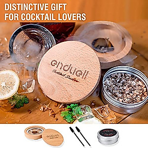 Enduell Cocktail Smoker kit, Drink Smoker Infuser Kit, Old Fashioned Smoker Kit, Apple Wood Chips, Whiskey Smoker kit Top, This Glass Smoker Kit is a Great Gift Idea