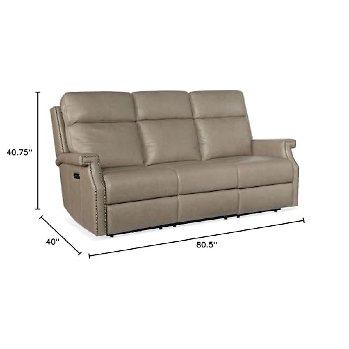 Hooker Furniture Living Room Vaughn Zero Gravity Sofa with Power Headrest