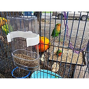 Automatic Bird Waterer Feeder,Bird Water Dispenser for Cage,2PCS No Mess Bird Feeder Parakeet Waterer Cockatiel Cage Accessories