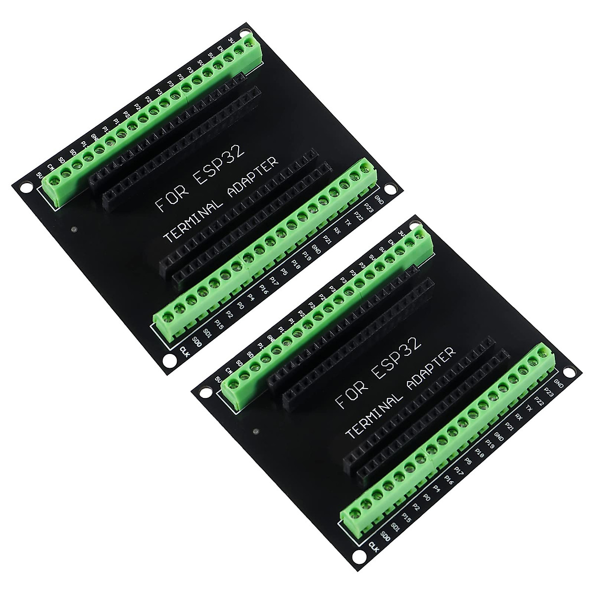 Alinan 2pcs ESP32 Breakout Board GPIO 1 into 2 Compatible with 38PIN Narrow Version ESP-WROOM-32 ESP32 Microcontroller Development Board