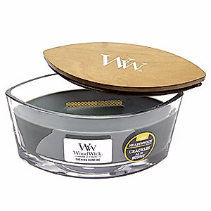 Evening Bonfire Scented Crackling Wooden Wick Candle in Glass Vessel