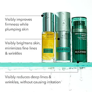 Algenist GENIUS Mini Liquid Collagen Serum - Firming and Hydrating Face Serum with Collagen + Vitamin E - Helps Visibly Minimize Fine Lines + Wrinkles and Improve Elasticity (6.2ml)