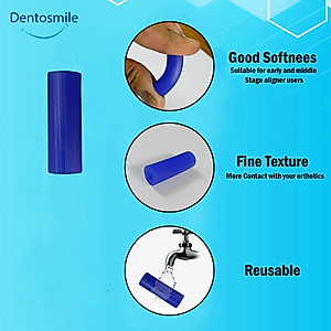 Dentosmile Chewies Seater for Invisalign Aligner Chompers Trays in Blue Colour with Carry Case