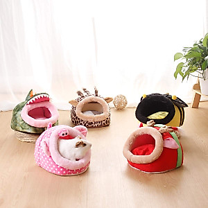 LEFTSTARER Guinea Pig Rat Bed and Hideout for Ferret Hedgehog Sleep and Hide, Hamster Small Pet Animals Supplies Toy Cage Accessories Nest