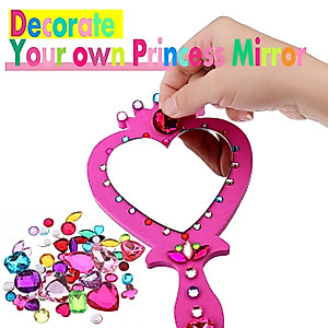 RICHNESS Little Girls Princess Mirrors Make Your Own Mirrors Princess Party Favors Pack of 6