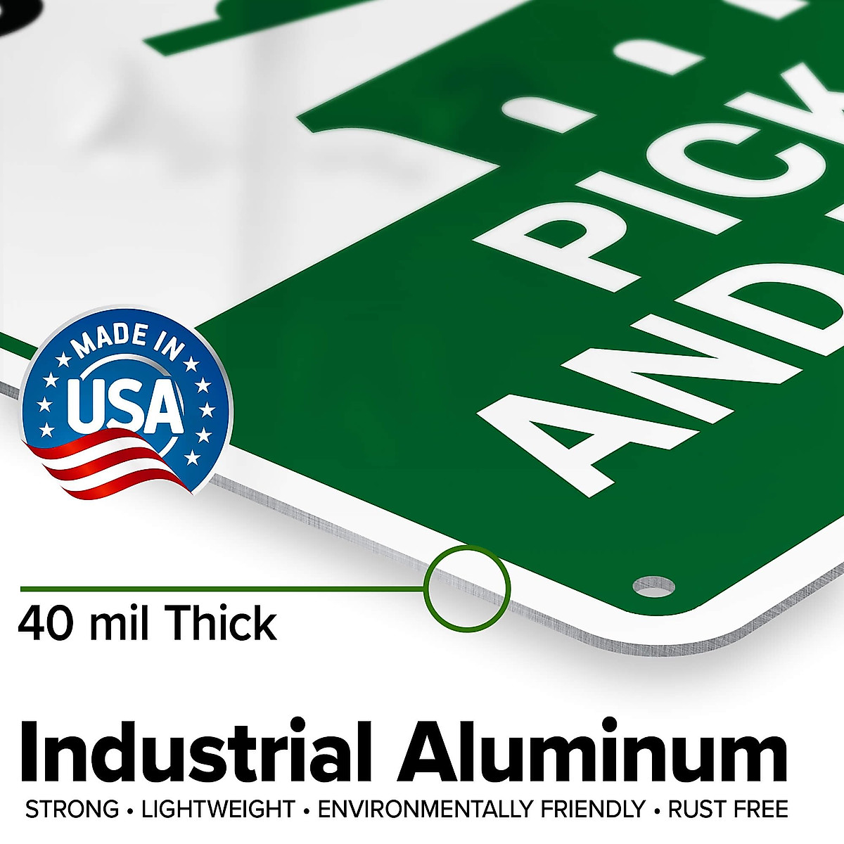 Please Help Keep This Area Clean Pick Up And Pitch In Sign, 10x14 Inches, Rust Free .040 Aluminum, Fade Resistant, Made in USA by My Sign Center