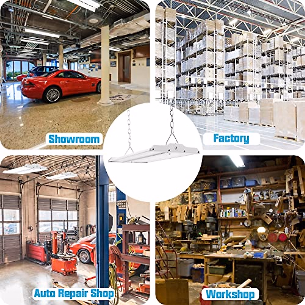 WEINATECH 2FT LED Garage Lights Shop Light LED Dimmable,100W 5000K Daylight Beam Angle Adjustable Linear High Bay Lights,Led Shop Lights for Workshop,Warehouse,Garage,Workbench,Supermarket(1 Pack)