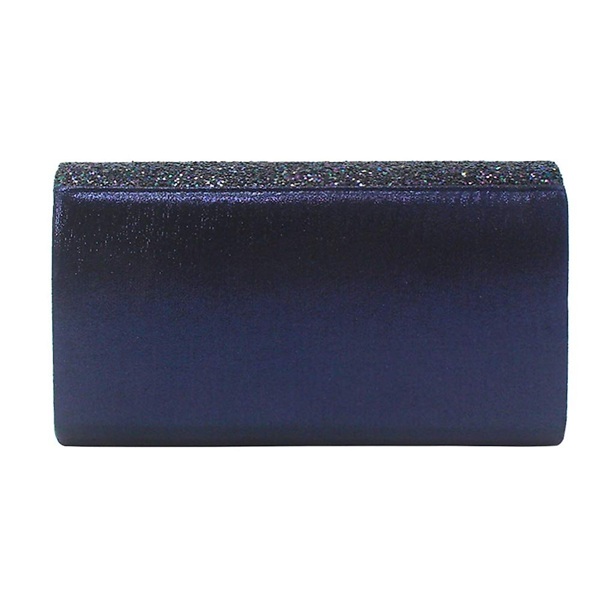 ZIUMUDY Women's Sparkle Evening Bags Envelope Clutches Shoulder Chain Handbag Bridal Wedding Purse (Navy Blue)