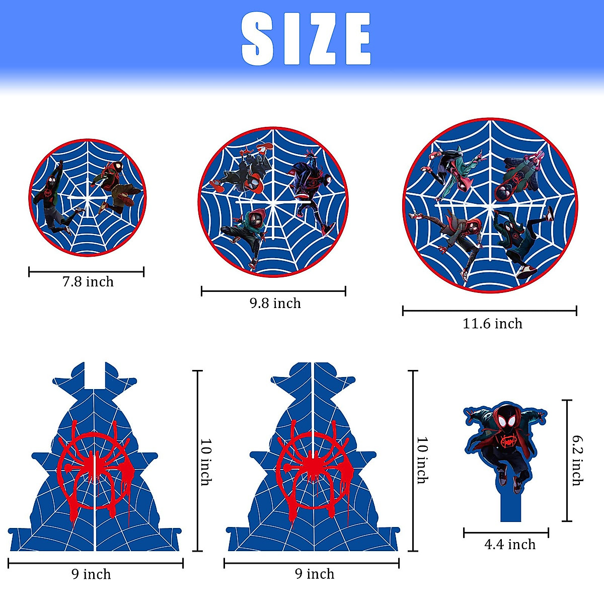 Miles Morales 3 Tier Cardboard Cupcake Stand Spider Hero Treat Stand Cupcake Holder Spidey Themed Party Decorations Supplies for Kids Fans Birthday Party