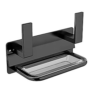 eyesfon Pot Lid Organizer Rack for Cabinet Door/Wall, Hole-free Wall-mounted Pot Lid Holder, Thickened Sturdy Space Aluminum (Black)