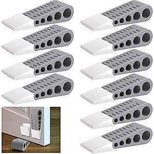 12 Pack Rubber Door Stop with Holder Door Stoppers for Bottom of Door Anti Slip Door Wedge Doorstop for All Floor Types