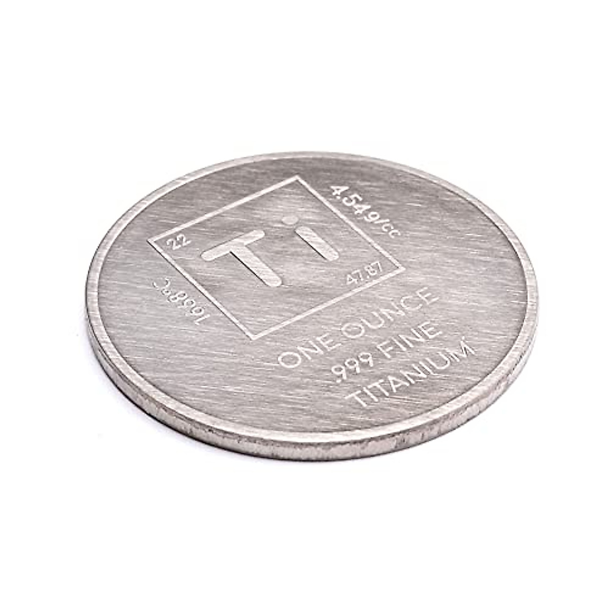 1 Troy Oz Titanium Round - .999 Pure Chemistry Element Design by Unique Metals