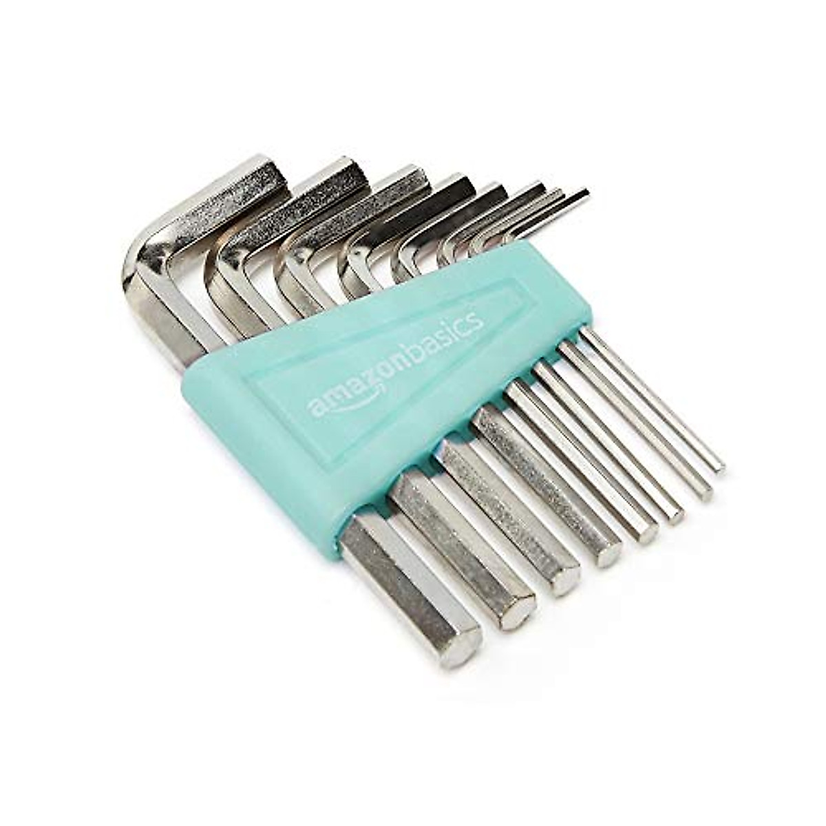 Amazon Basics Household Tool Set with Tool Bag - 165-Piece, Turquoise