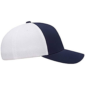 Flexfit unisex adult 6533 Hat, Navy/White, Large-X-Large US