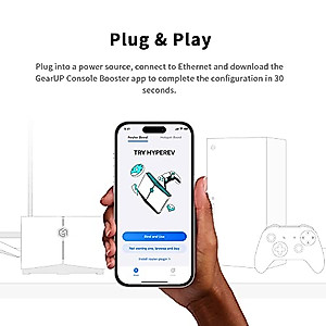HYPEREV Router for Console, Gaming Booster, Smart Gaming Router for PS5/PS4/Xbox Series X|S/Xbox One/Nintendo Switch/Steam Deck/Oculus Quest 2/Pico 4 PRO/Pico Neo3