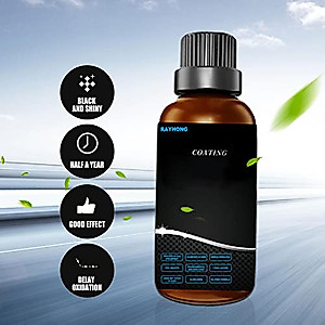 DETTELIN Auto Plastics Parts Refurbishment Agent | 50mL Car Interior Plastics & Leather Restorer, Auto Refurbishment Cleaning Agent Car Cleaner with Sponge