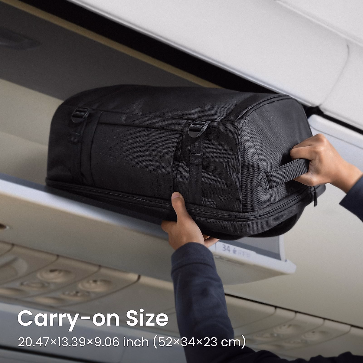 tomtoc Travel Backpack 40L, TSA Friendly Flight Approved Carry-on Luggage Hand Backpack, Water-resistant Lightweight Business Rucksack, Durable Large Weekender Bag Daypack Fits 17.3 Inch Laptop