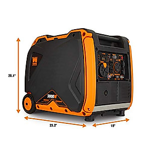 WEN 56380i Super Quiet 3800-Watt RV-Ready Portable Inverter Generator with Fuel Shut-Off and Electric Start