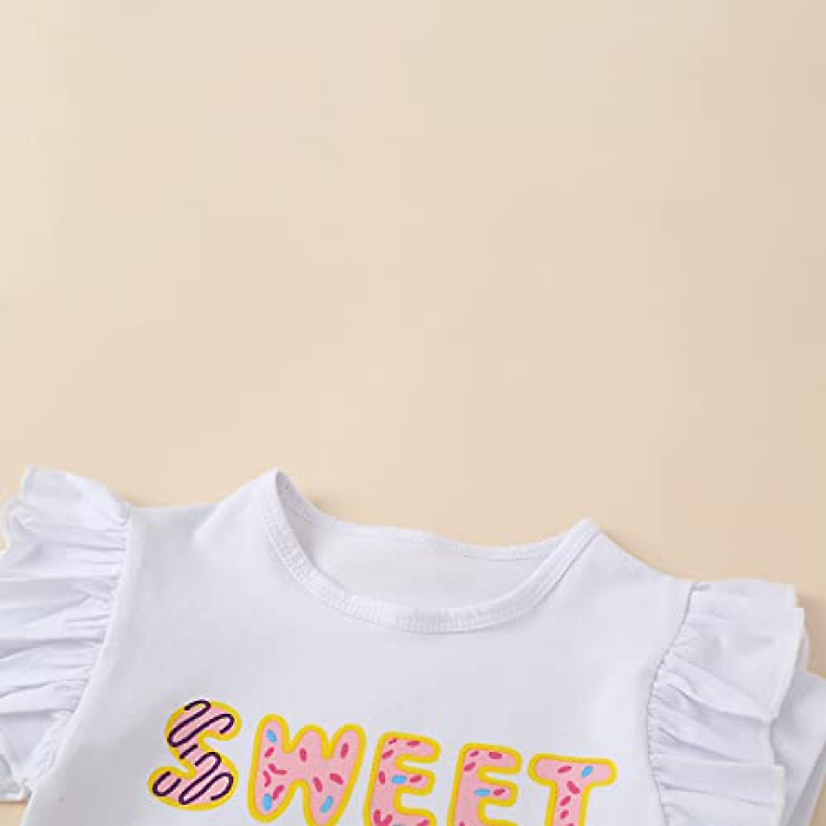 Baby Girls Birthday Outfit Sweet One/Two Donut Bell Bottom Pants Headband Set (Two Sweet Pink 2, 18-24M)