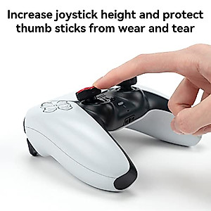 GeekShare Halloween Skull Thumb Grip Caps for Playstation 5 Controller, Thumbsticks Cover Set Compatible with Switch Pro Controller and PS4 PS5 Controller, 2 Pairs / 4 Pcs (Black & Red)