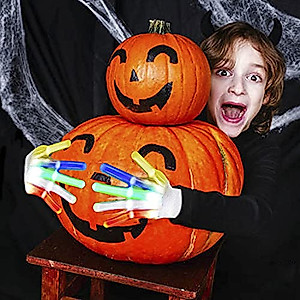 WEICHUANGXIN LED Gloves, Light Up Gloves 6 Modes Colorful Flashing Gloves Halloween Christmas Toy Gifts for Adults…