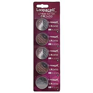 LOOPACELL Lithium 3V Batteries CR2450 5 Pack