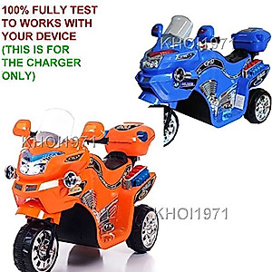 KHOI1971 ® Wall Charger AC Adapter Compatible with Lil Rider KB-901 KB901 Battery Powered Bike Ride on 3-Wheel 6V-Volt Battery Charger NOT Created or Sold by Lil Rider