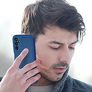 FNTCASE for Samsung Galaxy A14 5G Case: Dual Layer Protective Heavy Duty Cell Phone Cover Shockproof Rugged with Non Slip Textured Back - Military Protection Bumper Tough - 2023, 6.6inch (Navy Blue)