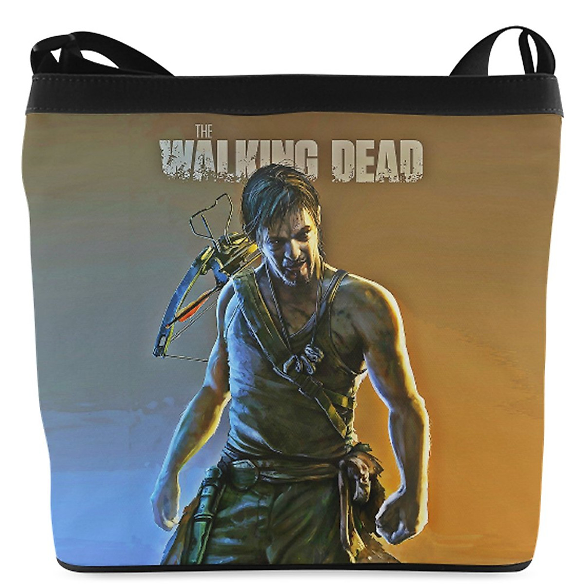 Psylocke Fashion Casual and Popular Female Sling Bag Crossbody Bag Shoulder Bag with The Walking Dead Daryl Dixon Print