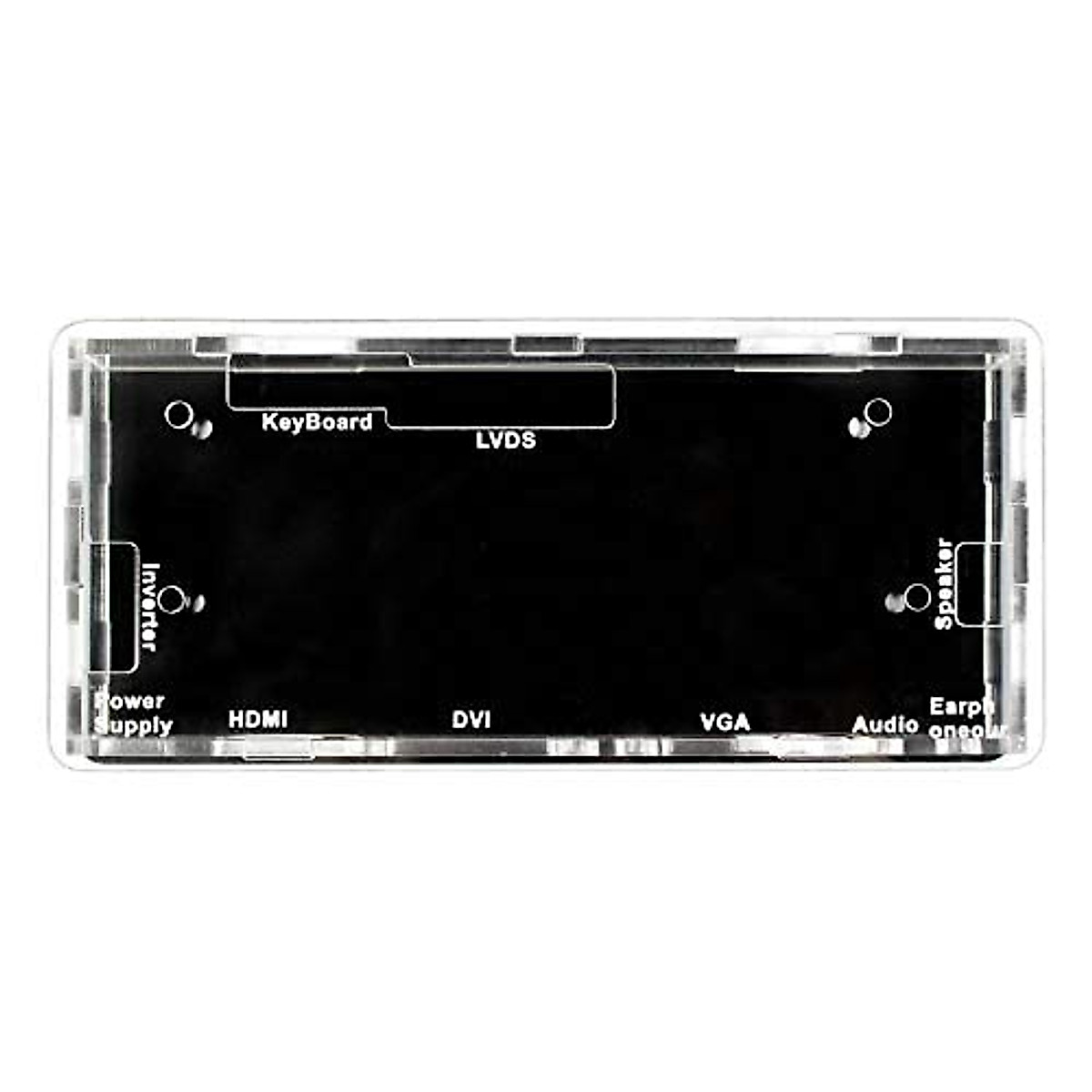 VSDISPLAY Acrylic Case for M.NT68676 HD-MI DVI VGA LCD Controller Board,Fit for LCD Controller Board M.NT68676, Controller Board Not Included