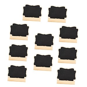 STOBOK 10 Sets Small Blackboard Flower Tag Mini Blackboard Easel Tabletop Chalkboard Sign Wedding Party Blackboard Mini Blackboard with Stand Decor for Table Display Boards Crafts Plant