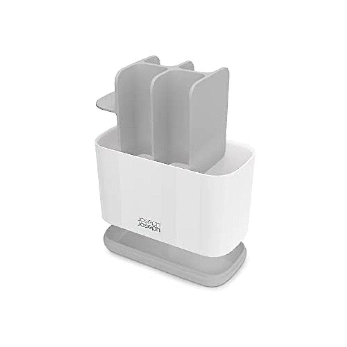 Joseph Joseph Easy-Store - Toothbrush Holder Caddy, Bathroom Storage Organizer, Large, Grey/White
