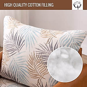 Icoget Accent Armrest Single Sofa Chair Fabric and Leather, Mid-Century Modern Chair w/Rubberwood Legs for Small Spaces, Comfy Living Room Upholstered Chair for Relaxing Reading - Brown