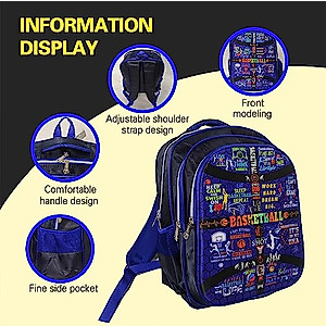 JDEIFKF Basketball Backpack Laptop Backpack For Men Women, Basketball Backpacks Shoulder Bag For Travel Hiking Camping Daypack