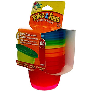The First Years Take and Toss Snack Cups, 6 Count