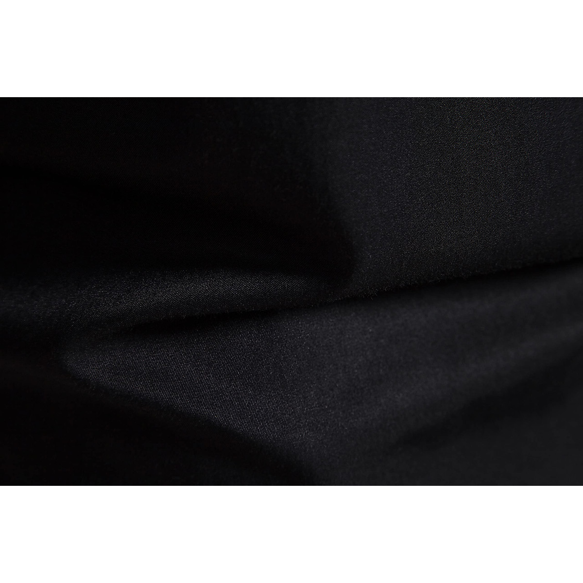 VANCOOG Men's Long Sleeve Plain Wedding Guest Button Down Wedding Tuxedo Dress Shirt-Black-2XL