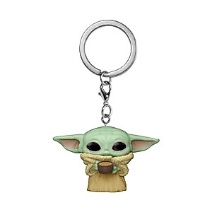 Funko Pop! The Mandalorian Cute Keychain Grogu with Cup