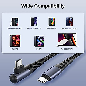 Deegotech USB-C to USB-C Fast Charging Cable 10ft Pack of 2 [60W 3.1A] Nylon Braided Fast Charger Compatible with MacBook Pro/Air, iPad/Pro/Air/Mini, Sumsung Galaxy and More Devices with USB-C Port