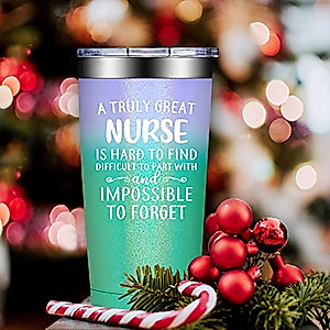 DOEARTE Nurse Gifts - A Truly Great Nurse is Hard to Find - Nurse Appreciation Gifts - Nurse Week, Nurse Day, Graduation, Christmas Gifts for Women - 20oz Nurse Tumbler