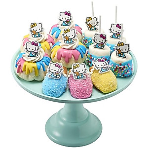 DecoPac Hello Kitty® Rings, Cupcake Decorations Featuring Hello Kitty and Mimmy, Pink And Yellow - 24 Pack