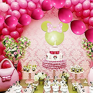 100 Pcs Link Balloon Linking Balloon Latex Linkable Balloons Connected Wedding Party Decoration (Rose Red, 10 Inch)