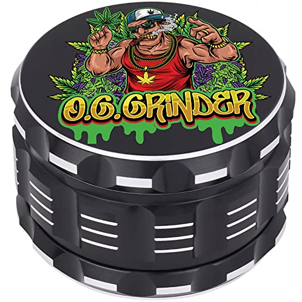 O.G. Grinder for Herbs & Spices, 2.5 inch Herb Grinder Black Grinder Pink Grinder