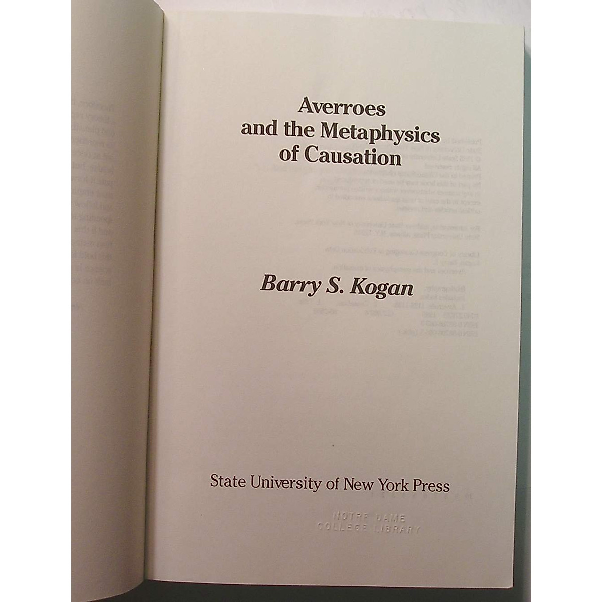 Averroes and the Metaphysics of Causation