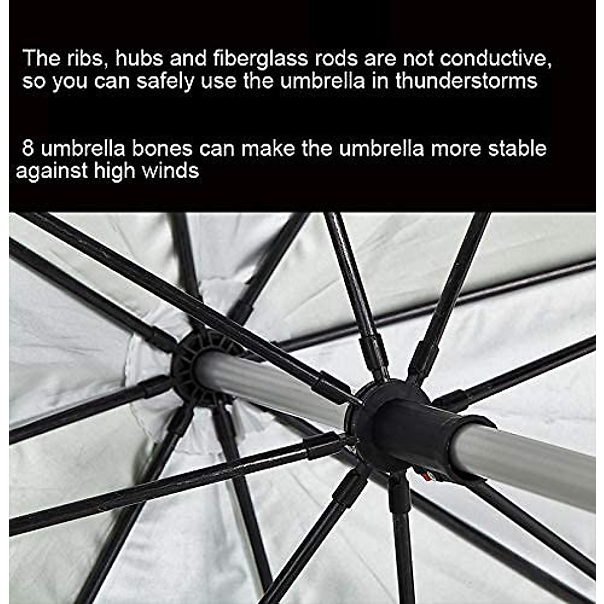 Beach Umbrellas STARRY CITY 7.2 Feet Large Sun Shade Shelter Portable Windproof 3 Links Design Patio Umbrella with Sand Anchor For Garden Beach Outdoor Poor (Bule, 7.2FT)