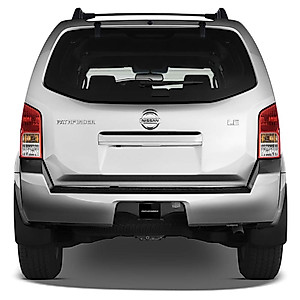 iPick Image, Compatible with - Nissan Pathfinder UV Graphic Black Metal Face-Plate on ABS Plastic 2 inch Tow Hitch Cover