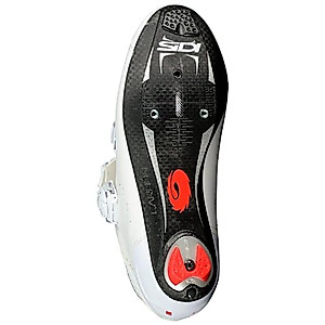 Sidi | Cycling Shoes, Professional Women's Road Bike Shoes Genius 10 Woman, Carbon Sole, Soft Instep Closure System, Integrated Heel, Stiffness Sole 6, Color White White [Size EU 40/US 6.5]