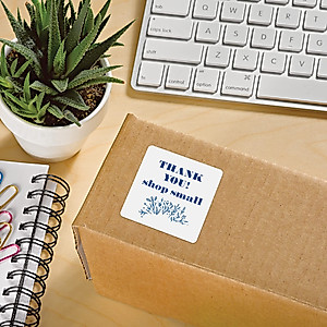 Avery Matte White Square Labels with Sure Feed, 2.5" x 2.5", 225 Matte White Printable Labels