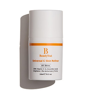 BeautyStat Universal C Refiner - 20% Pure Vitamin C Serum For Face, Brighten the Look of Dull Skin & Dark Spots, Minimize the Appearance of Fine Lines & Wrinkles - Travel Size (0.30 oz. / 10ml)