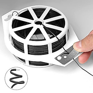 HONENCN Twist Ties Garden Plant Wires for Gardening Flower Vine Climbing and Office Organization with Built-in Cutter(328ft /100m) x1 Pack, Black。